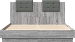 Rám postele s čelem šedý sonoma 120 x 200 cm kompozit 3209931
