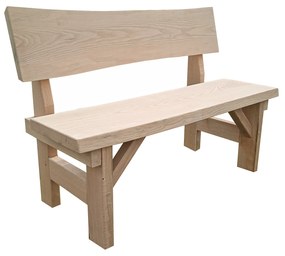 Zahradní lavice z masivního dřeva 120x50x90 cm