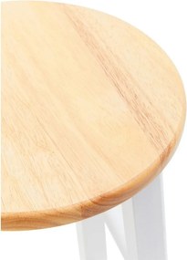 Bílá/v přírodní barvě barová stolička z kaučukového dřeva (výška sedáku 74 cm) Chester – Premier Housewares