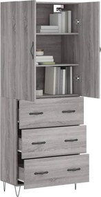 Skříň highboard šedá sonoma 69,5 x 34 x 180 cm kompozitní dřevo 3198087