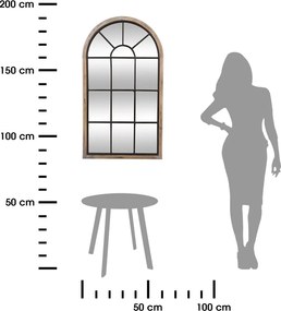 Zrcadlo Zoe, hnědé/černé