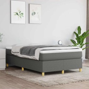 Box spring postel s matrací tmavě šedá 120x190 cm textil 3269691
