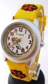 Foibos Dětské dívčí žluté hodinky Foibos 1055.2 pro malé děvčata