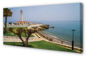 Obrazy na plátně Španělsko pobřeží maják 120x60 cm