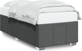 Rám postele bez matrace tmavě šedá 90 x 190 cm textil 3284798