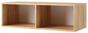 Obývací stěna CALABRINI b | 300 cm | 7 dílů E1 | bílá lesk/dub zlatý