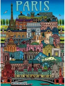 GIBSONS Puzzle Pohled na Paříž / 500 dílků / 34 x 48 cm