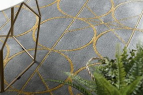 Dywany Łuszczów, Kusový koberec Emerald 1010 grey and gold, 160x220, šedá, chodba / předsíň
