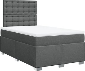 Box spring postel s matrací tmavě šedá 120x190 cm textil 3290442