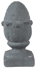Šedá cementová dekorace socha šiška - 11*11*21 cm
