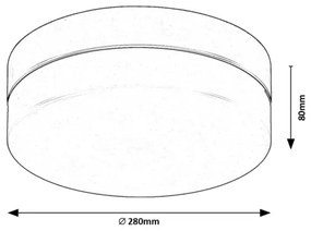 Rabalux 75026-LED Koupelnové stropní svítidlo GAELO LED/18W/230V pr. 28 cm černá
