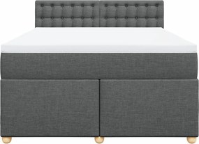 Box spring postel s matrací tmavě šedý 140 x 190 cm textil 3286690