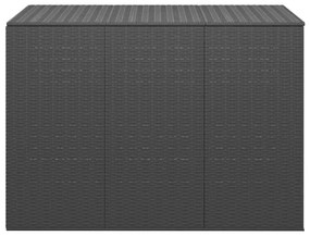 Petromila Zahradní úložný box PE ratan 145 x 100 x 103 cm černý