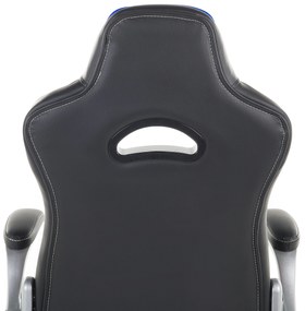 Otočná herní židle modrá/černá MASTER Beliani