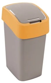 Odpadkový koš s houpacím víkem - CURVER FLIPBIN, 9 l Barva: žlutá
