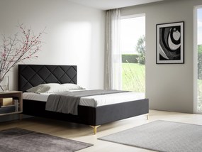 Eka Čalouněná postel DIAMOND+ 120x200 cm Barva látky Trinity: (2315) Tmavá šedá, Úložný prostor: Bez úložného prostoru