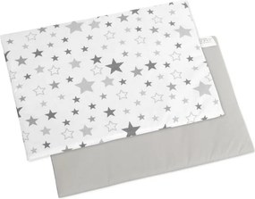 Bellatex Polštářek pro kojence do postýlky Šedá,Bílá 42x32 cm, (tenký)