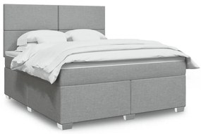 Box spring postel s matrací světle šedá 180 x 200 cm textil 3292860