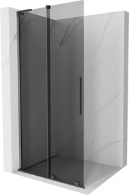 Mexen Velar L, posuvná sprchová zástěna Walk-in 100 x 200 cm, 8mm šedé sklo, grafit broušený, 871-100-003-43-66