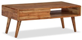 Konferenční stolek ze dřeva vyřezávaná zásuvka | 100x50x40 cm