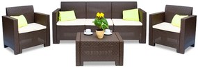 Sada z technorattanu Nebraska Coffee 5 brown Bica