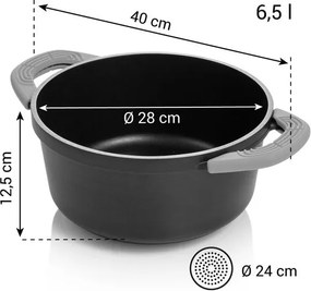 TESCOMA Kastrol SmartCLICK ø 28 cm, 6,5 l