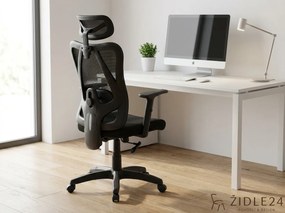 Ergonomická kancelářská židle ORVIN - černá síťovina
