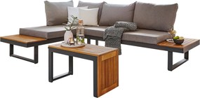 XXXLutz ZAHRADNÍ SEDACÍ SOUPRAVA, dřevo, kov, textil Ambia Garden - 002845001909