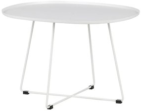 Hoorns Bílý kovový konferenční stolek Arborio XL 70 x 60 cm