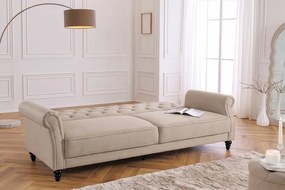 Designová rozkládací pohovka Scarlet 220 cm šampaňský samet