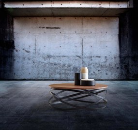 Konferenční stolek doria ø 80 cm ořechový MUZZA