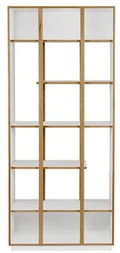 Bílá knihovna v dekoru dubu 90x210 cm Newbury - Woodman