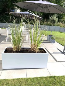 Truhlík MAXI, sklolaminát, šířka 120 cm, bílý mat