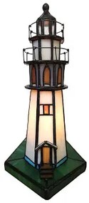 Dekorativní stolní lampa Tiffany LIGHTHOUSE Clayre &amp; Eef 5LL-6006