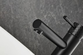 Gamma Roy, vysoká umyvadlová baterie h-301, černá matná, GMA-BRYPUW-BK