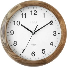 JVD Dřevěné netikající tiché nástěnné hodiny JVD NS19020.4