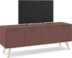 Matný TV stolek v terakotové barvě 140x53x40 cm Campus – Marckeric