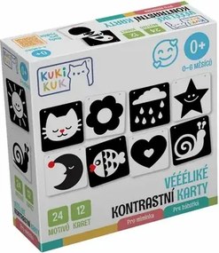 KukiKuk 80002 Véééliké kontrastní karty Pro miminka / od 0 let