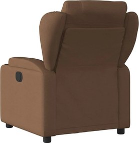 Elektrické polohovací křeslo hnědé textil 3204462