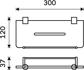 Nimco Police IXI s ohrádkou, 30 cm BORMO černá - BRC X430-X-90