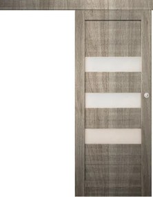 posuvné interiérové dveře na stěnu vasco doors SANTIAGO model 6 Průchozí rozměr: 70 x 197 cm, Orientace dveří: Levé dveře, Dekor: Ořech columbia
