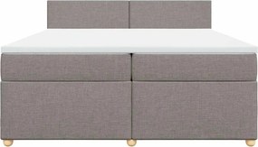 Box spring postel s matrací taupe 200x200 cm textil 3289084