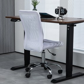 Vinsetto Ergonomická kancelářská židle s nastavitelnou výškou, manažerská židle, 360° otočná, bílá síťovina
