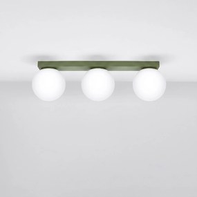 Sollux Lighting Stropní svítidlo YOLI 3 olivově zelené