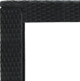 vidaXL 7dílný venkovní barový set s antracitovými poduškami polyratan [3064800] Barva: Černá