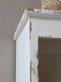 Krémová antik dřevěná knihovna s policemi Jacquline - 106*39*200 cm