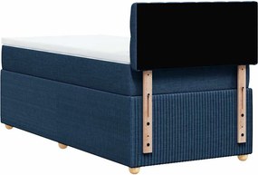 Box spring postel s matrací modrá 100 x 200 cm textil 3287387