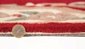Flair Rugs koberce Ručně všívaný kusový koberec Lotus premium Red kruh ROZMĚR: 120x120 (průměr) kruh