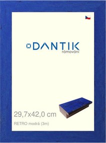 DANTIK rámeček 29,7x42 | RETRO modrá (Plexi Čiré)