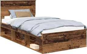 Rám postele Staré dřevo 100 x 200 cm Masivní borové dřevo 3410643